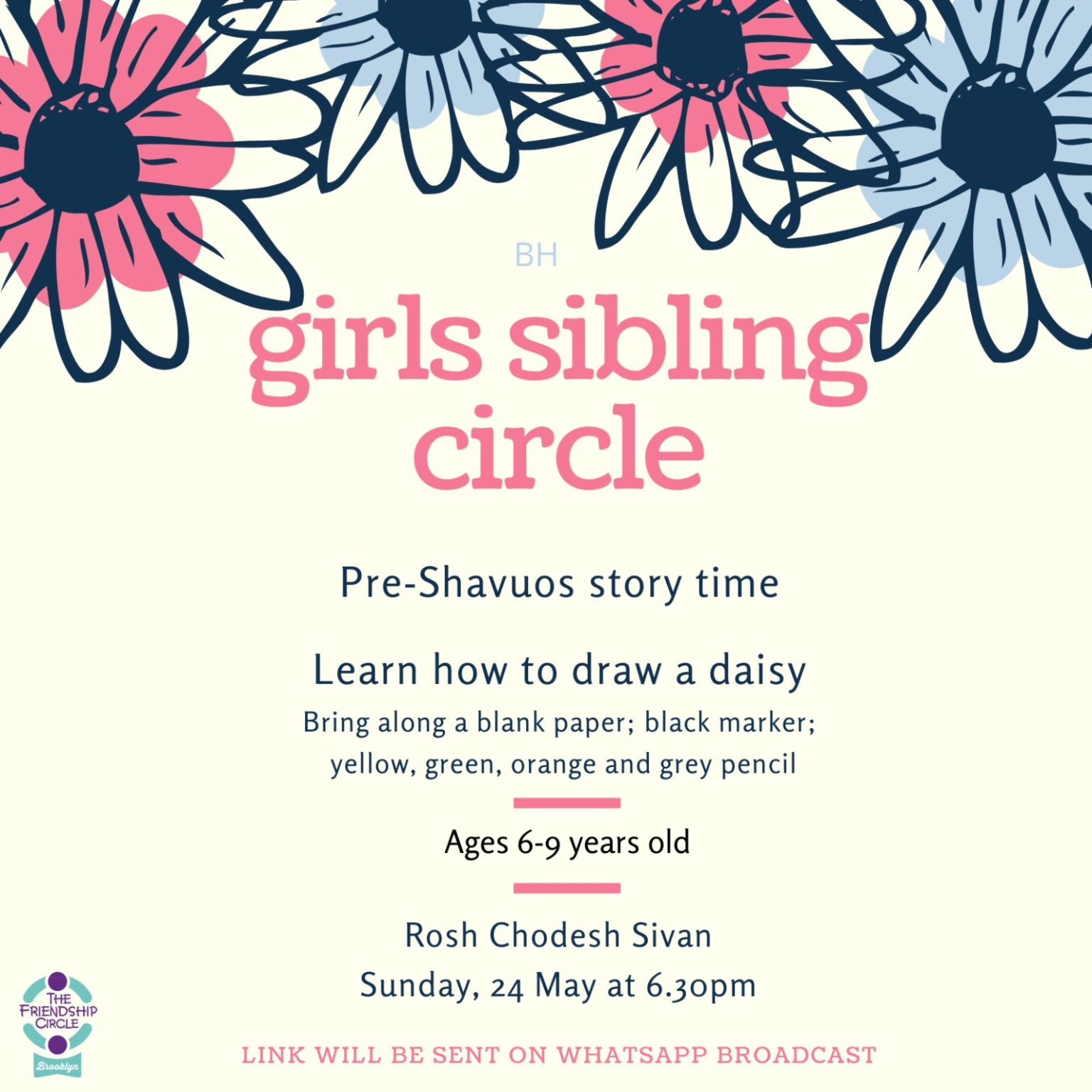 Girls Sibling Circle Story Time - Friendship Circle of Brooklyn